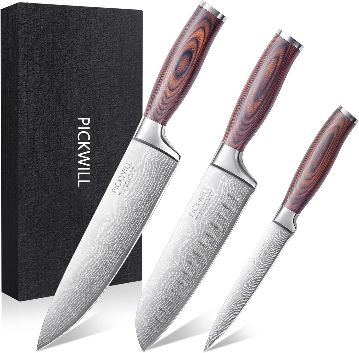 PICKWILL 3-Piece Chef Knife Set – Paudin Store